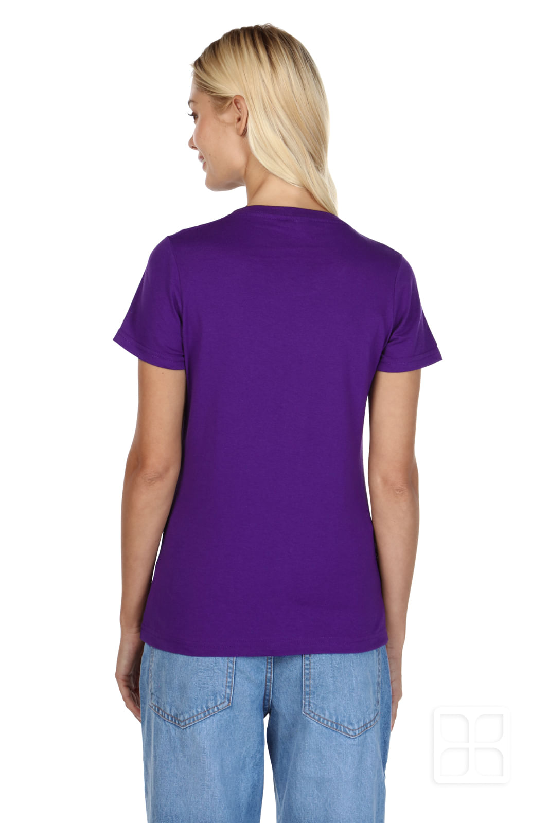 Playera Cuello Redondo Manga Corta Para Mujer Morado