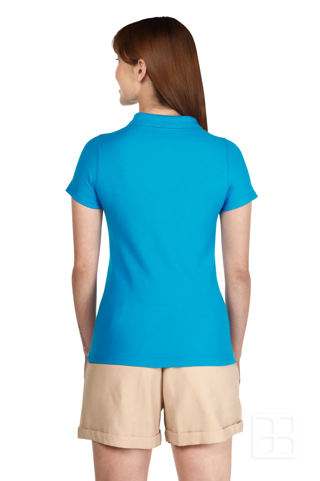 Playera Tipo Polo Premium Para Mujer Turquesa