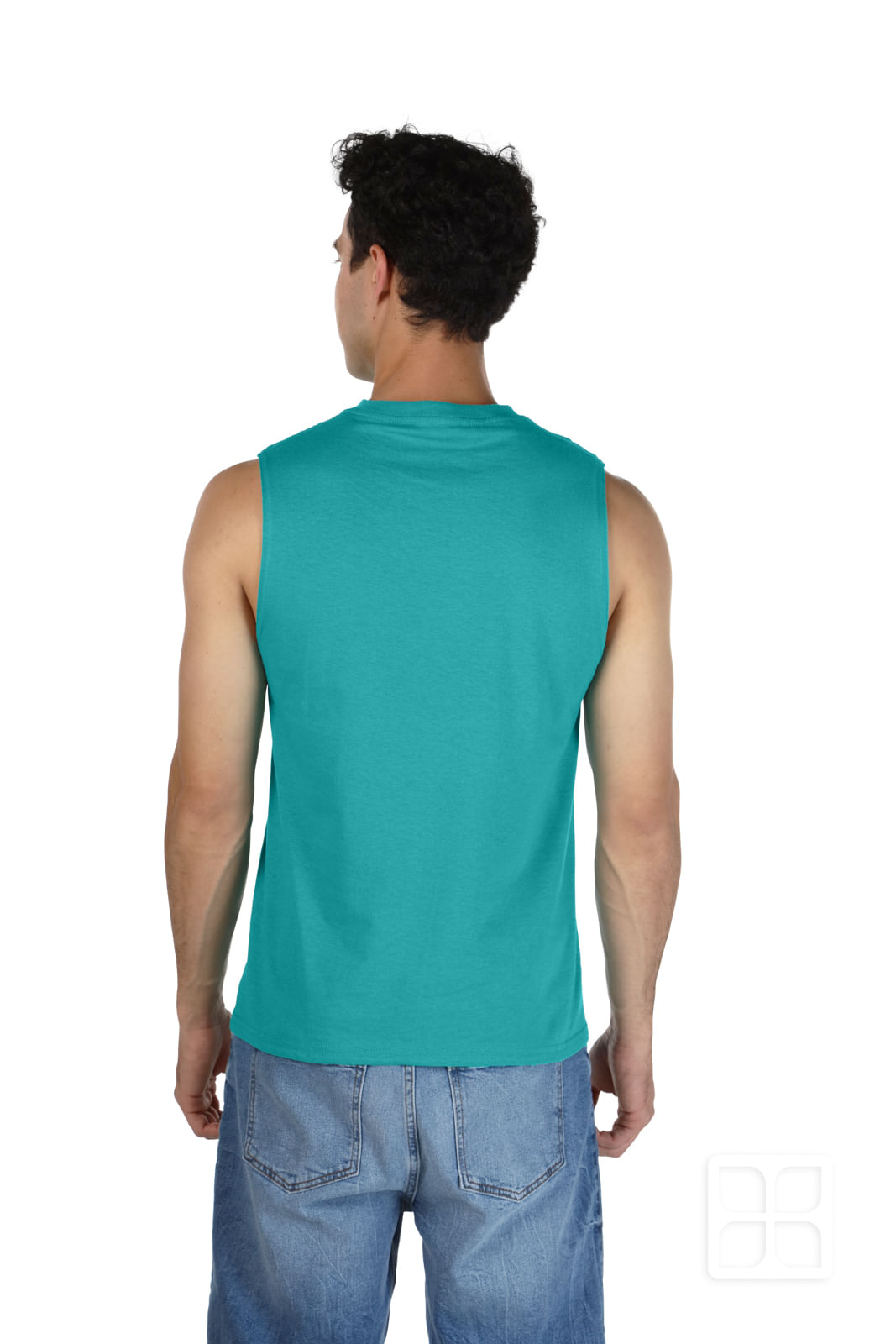 Playera Cuello Redondo sin Mangas Unisex Color Perry