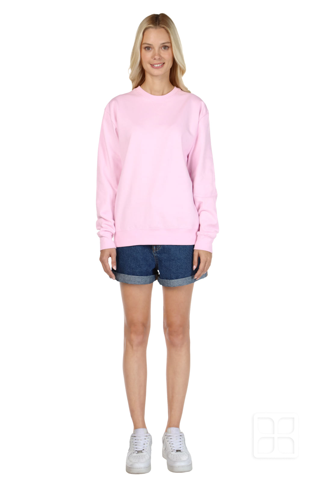 Sudadera Premium Unisex Cuello Redondo Color Rosa