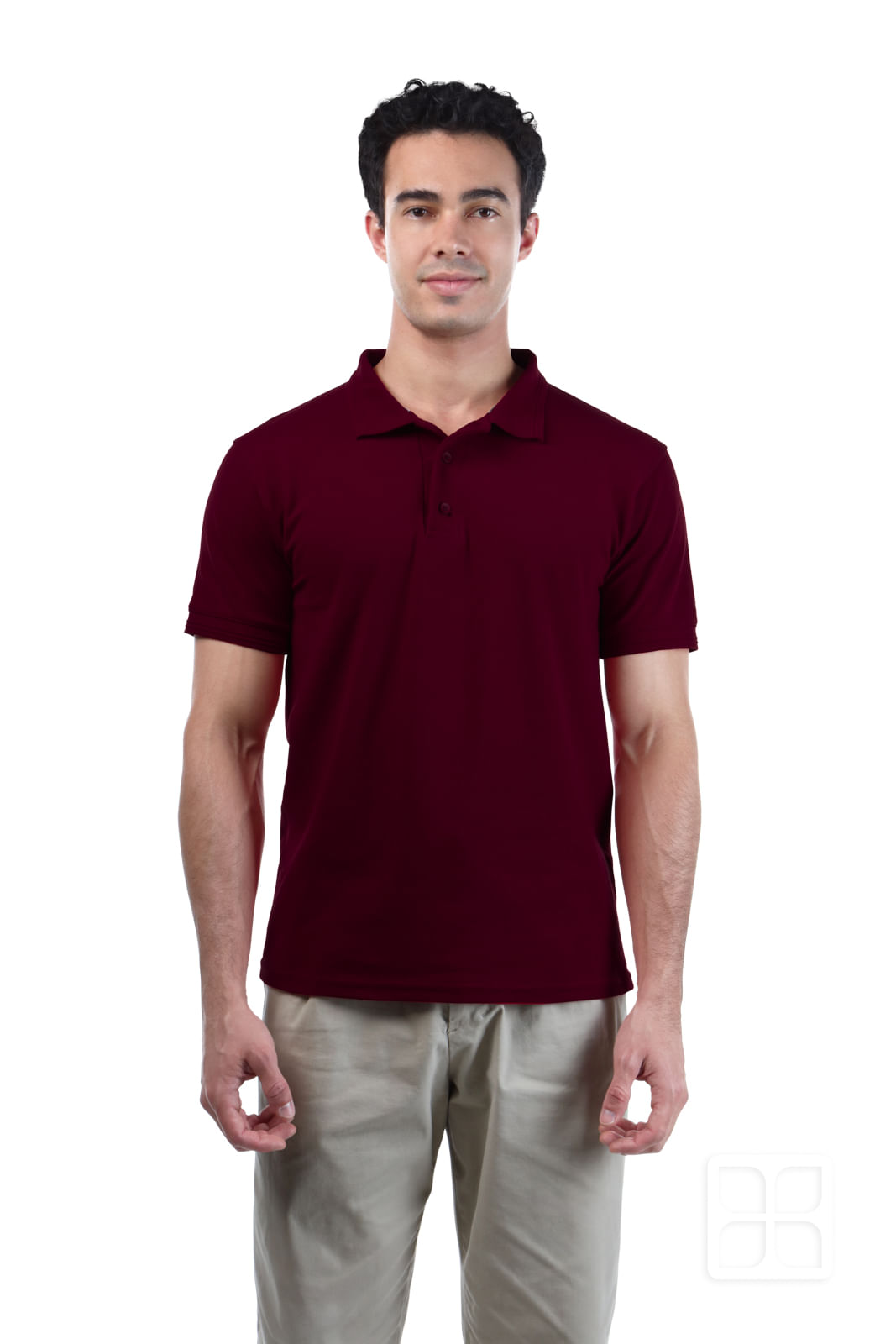 Playera Tipo Polo Premium para Hombre Color Vino